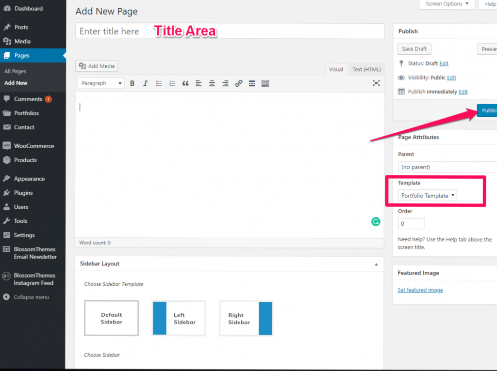 How to Create Portfolio Page & Portfolios? - BlossomThemes