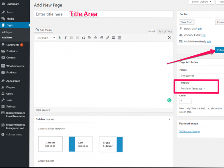 How to Create Portfolio Page & Portfolios? - BlossomThemes
