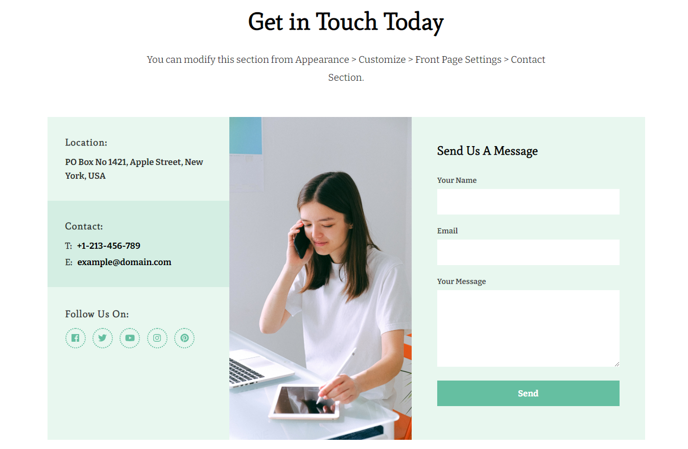 How to Configure Contact Section? - BlossomThemes