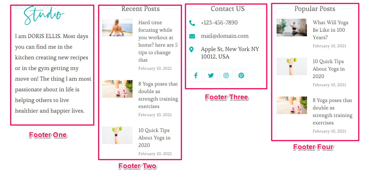 How to Configure Footer Widget? – BlossomThemes
