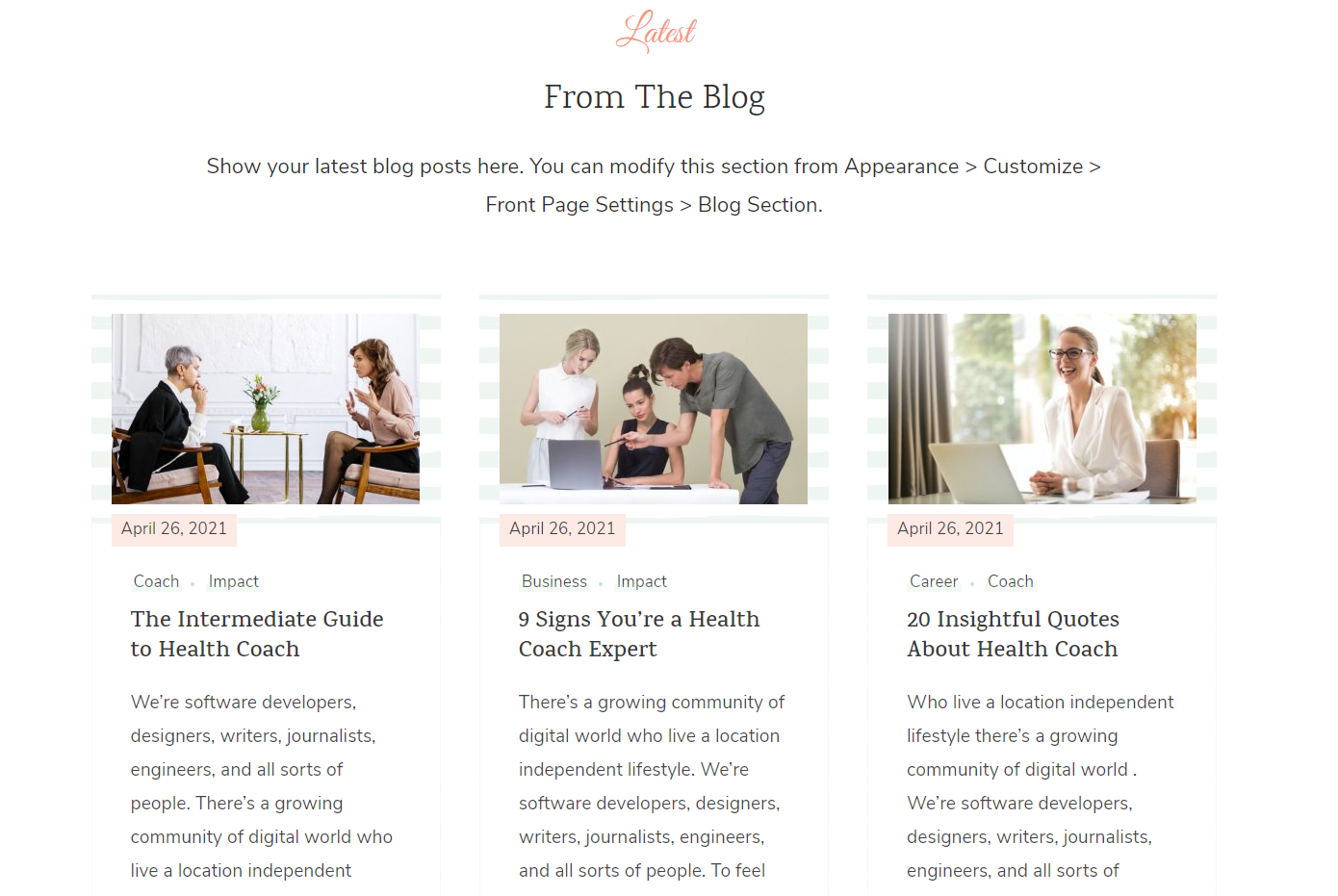 How to Configure Blog Section? - BlossomThemes