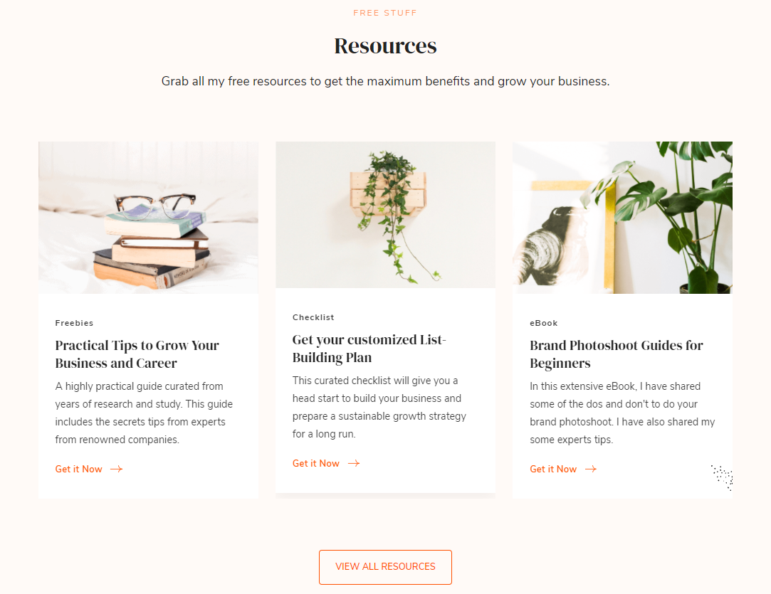How to configure Resource Section? - BlossomThemes