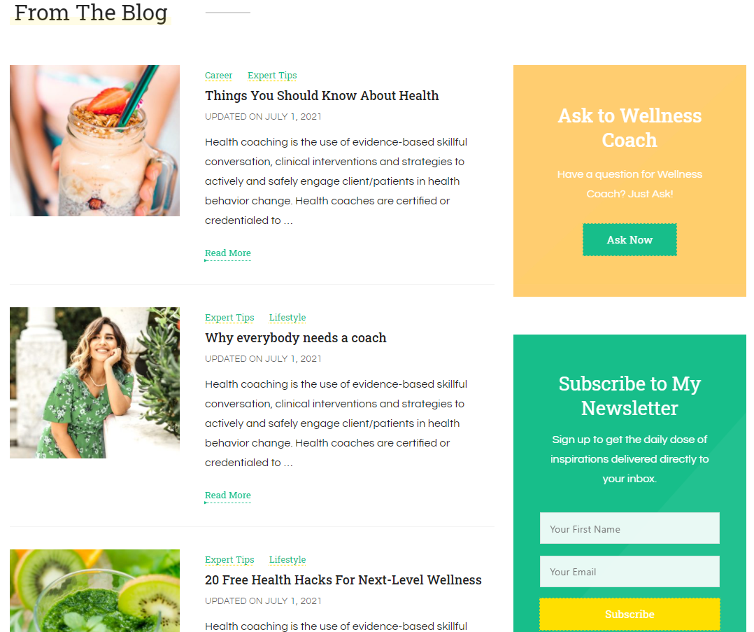 How to Configure Blog Section? - BlossomThemes