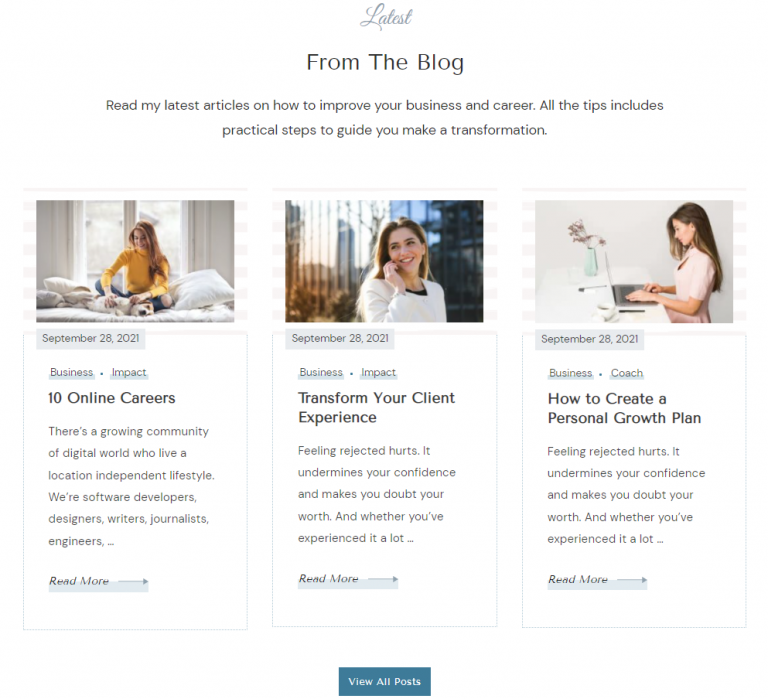 How to Configure Blog Section? - BlossomThemes