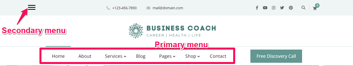 How to Create and Edit the Navigation Menu? - BlossomThemes