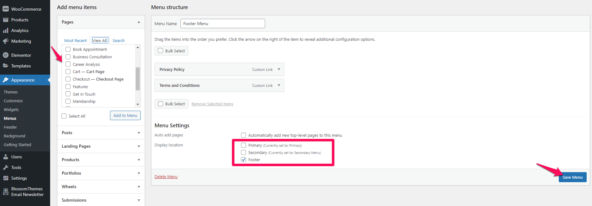 How to Create and Edit the Navigation Menu? - BlossomThemes