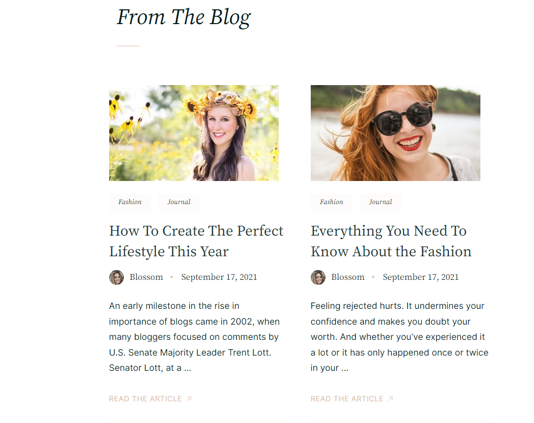 How to Configure Blog Section? - BlossomThemes