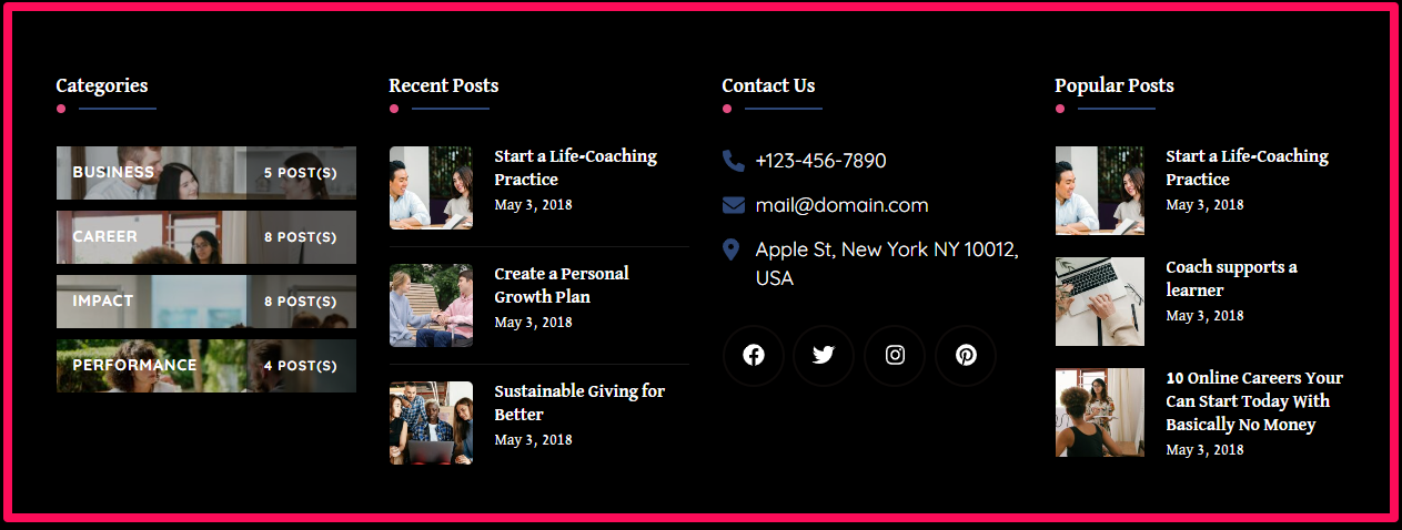 How to Add Footer Widgets? - BlossomThemes